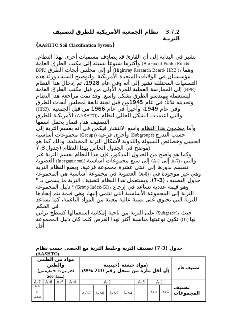 AASHTO Soil Classification System | PDF