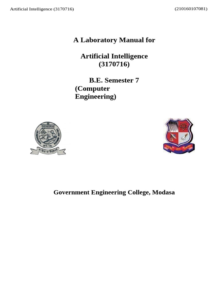 AI lab Manual Om | PDF | Computer Programming | Computing