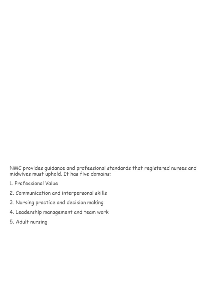 NMC Code of Conduct for Nurses | PDF | Nursing | Patient