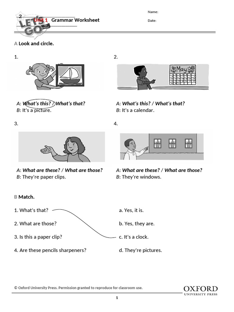 LG5e LG2 U1 Grammar Worksheet | PDF