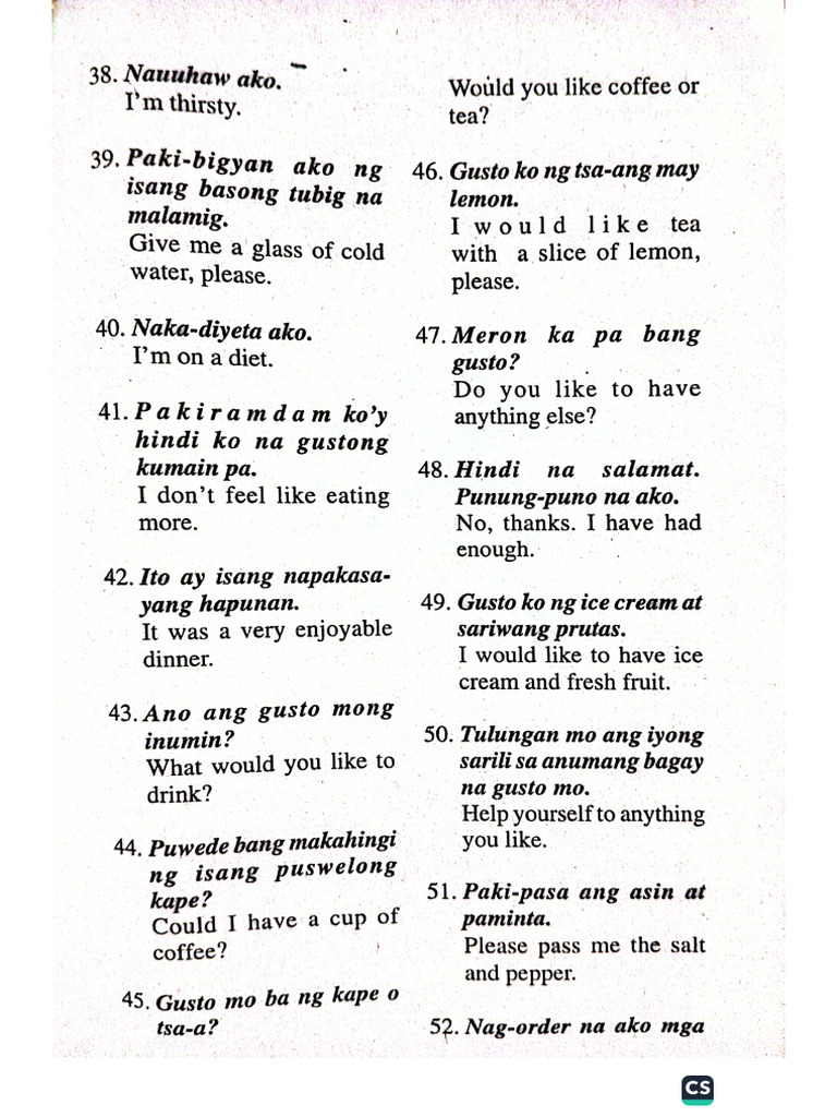 Practical Conversation (Filipino-English) 1 | PDF