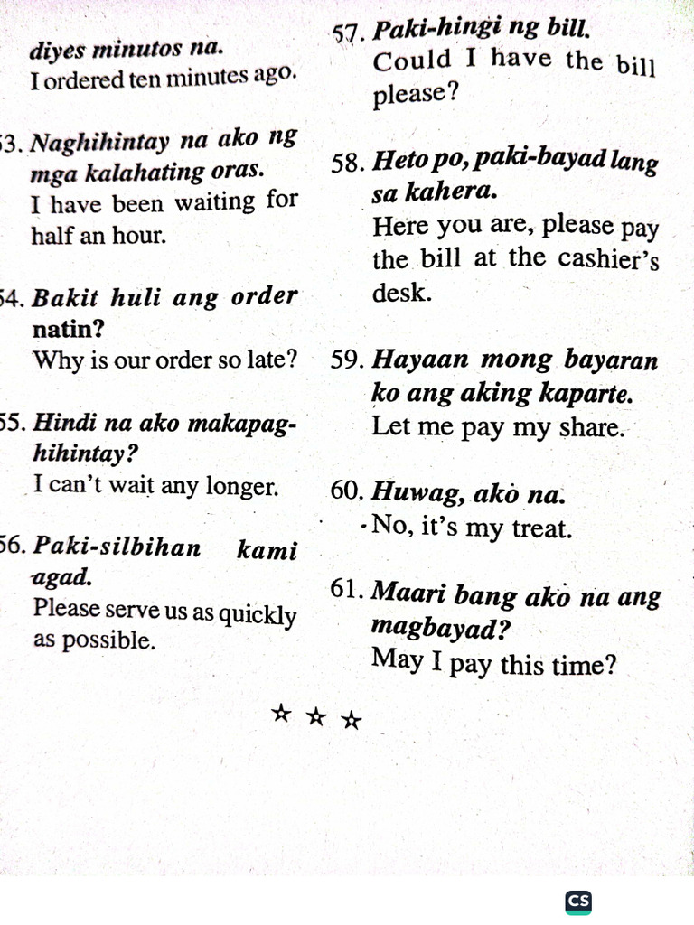 Practical Conversation (Filipino-English) 1 | PDF