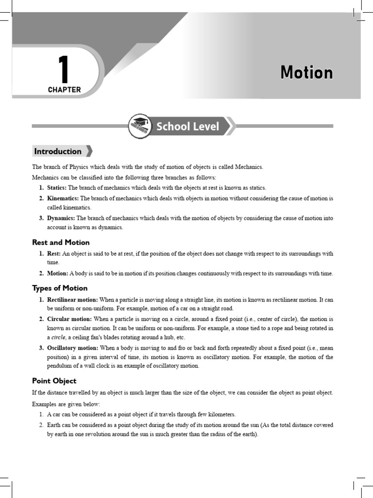 661e3679c3c705001835b1f7 - ## - Motion Physics Class-IX-1 | PDF | Velocity | Speed
