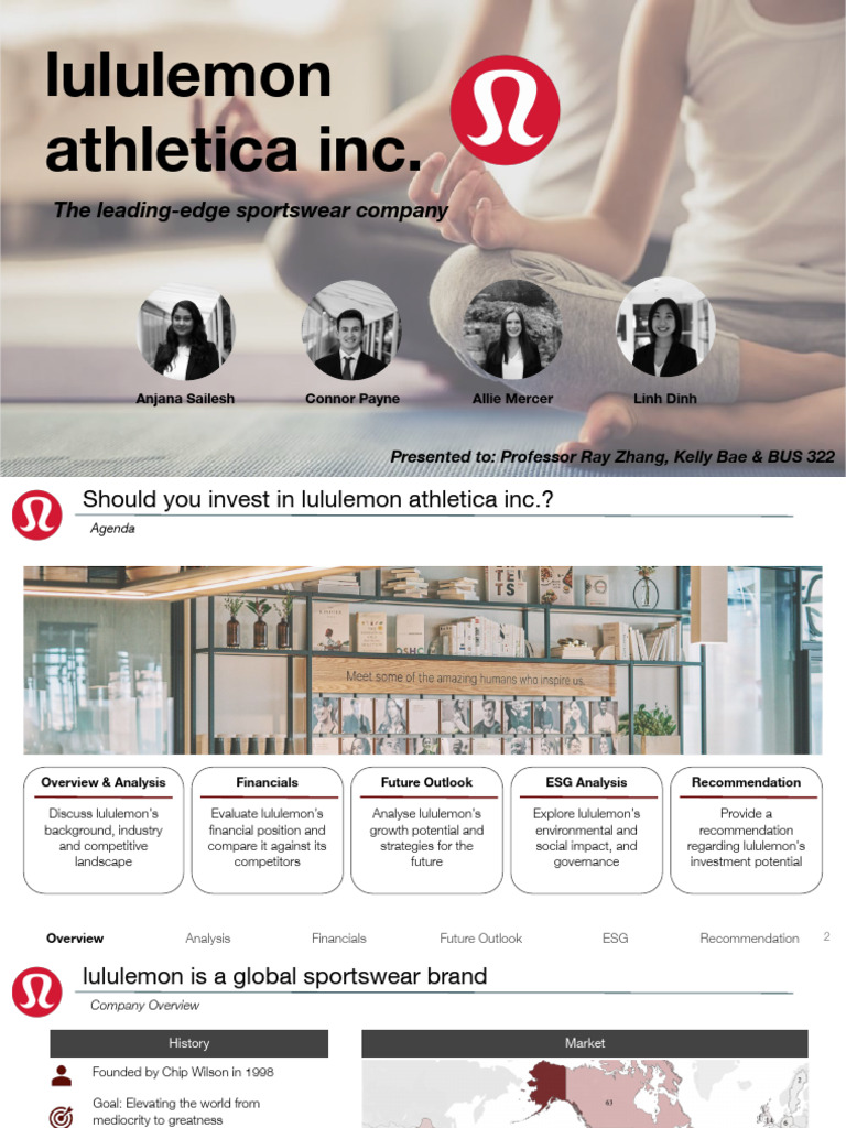BUS322 Presentation Submission - Lululemon | PDF