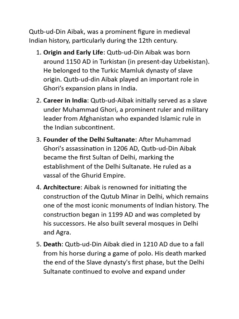 Qutb-Ud-Din Aibak | PDF