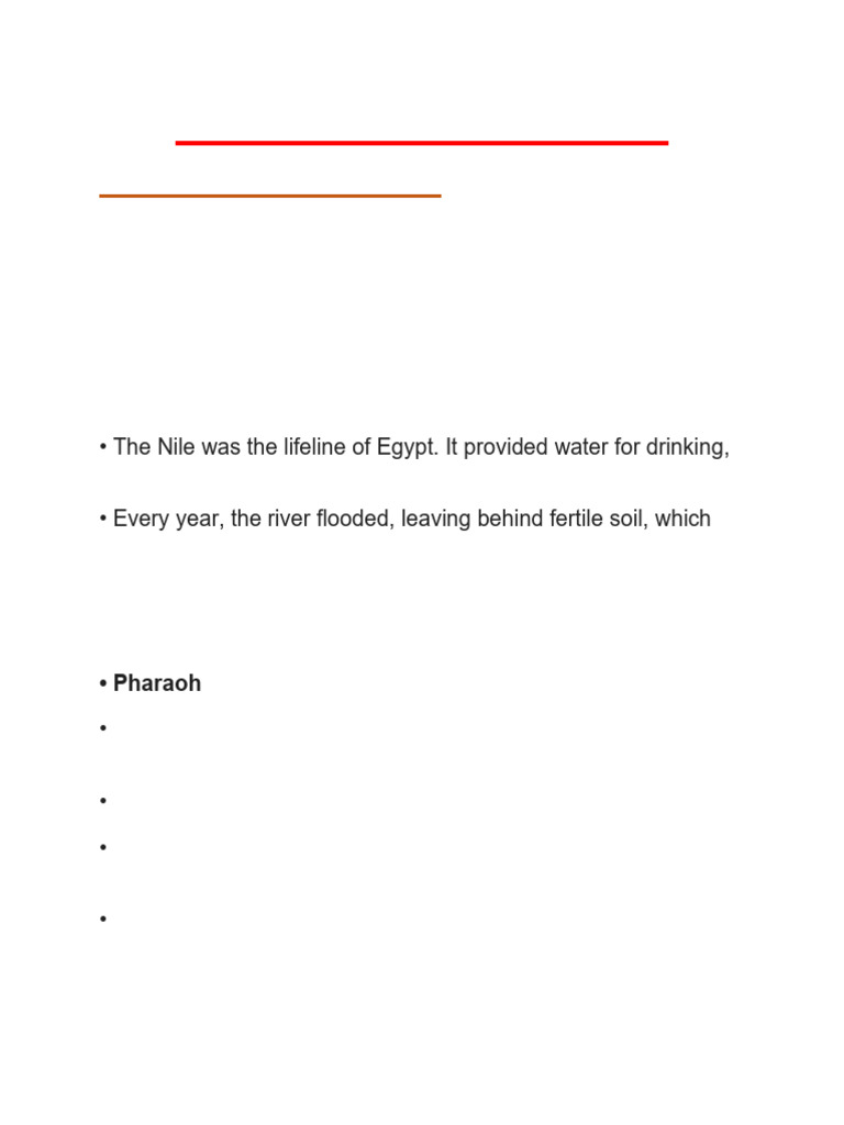 Ancient Egyptian Civilization Overview | PDF