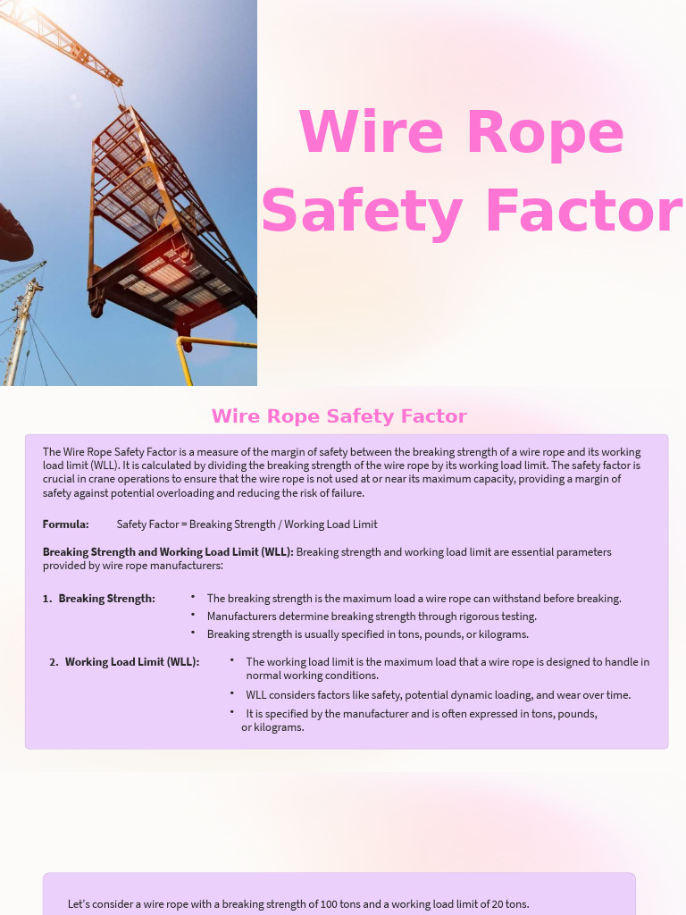 Wire Rope Safety Factor | PDF