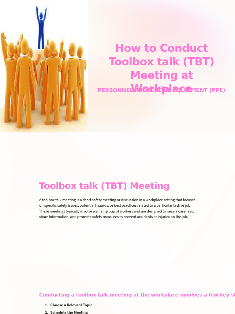 Conducting Effective Toolbox Talks | PDF | Personal Protective Equipment | Occupational Safety ...