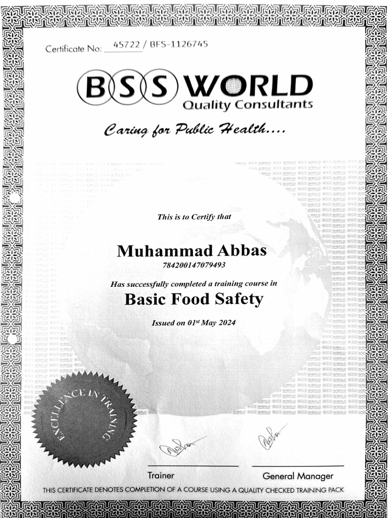 Bss Food Training | PDF