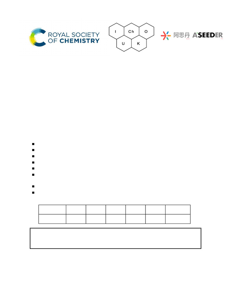 2024 UKChO Paper | PDF | Iodine | Chemical Reactions