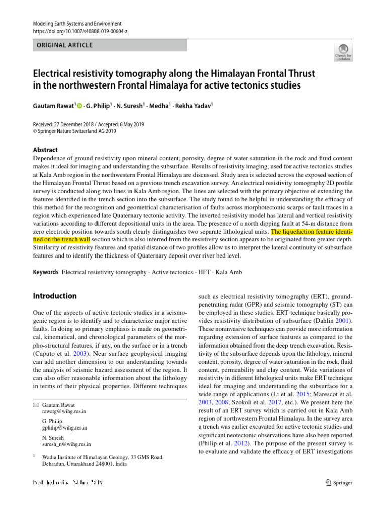 Rekha MSME Paper | PDF | Clastic Rock | Fault (Geology)