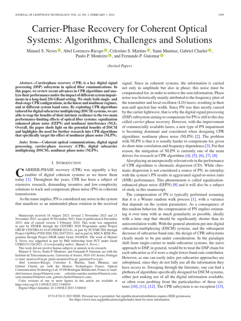 10-Carrier-Phase_Recovery_for_Coherent_Optical_Systems_Algorithms_Challenges_and_Solutions | PDF ...