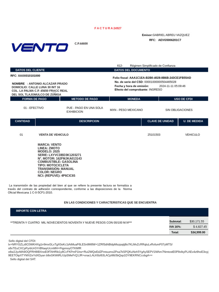 Refactura Vento | PDF | Vehículos