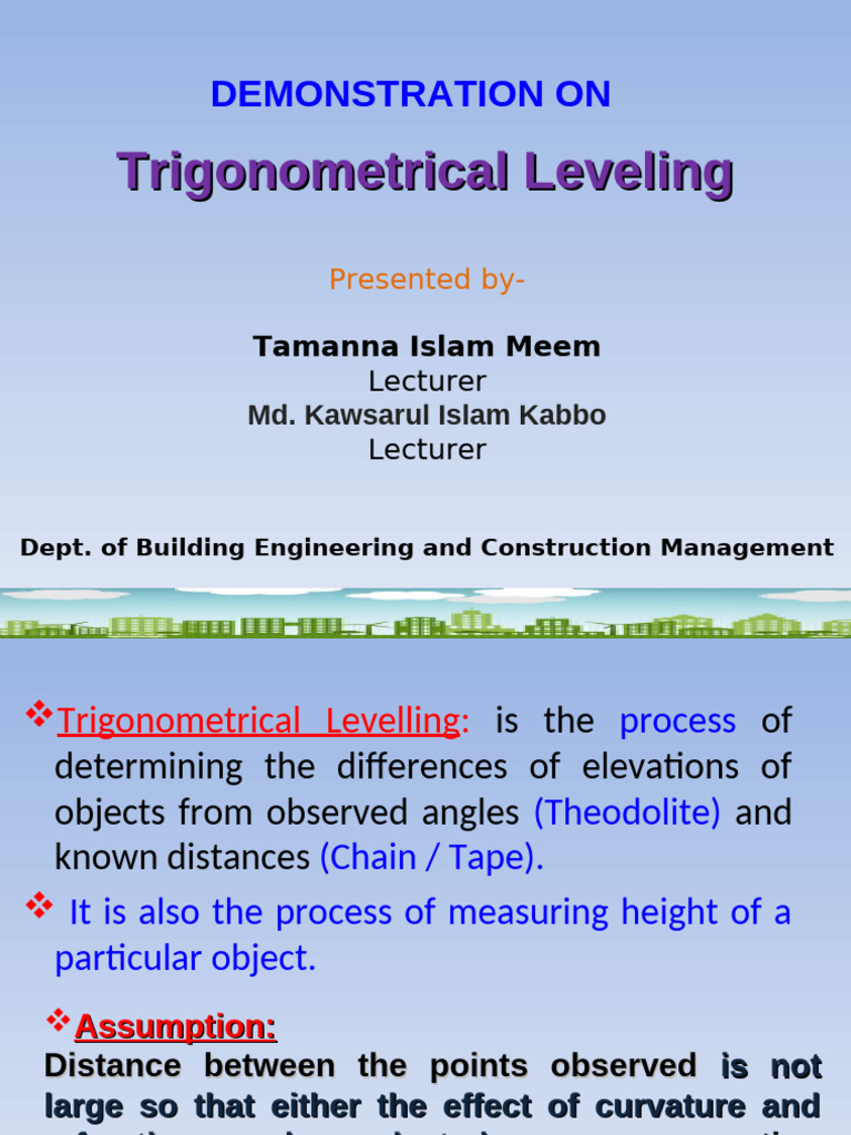 Trigonometrical Leveling Techniques | PDF | Elementary Geometry | Geometric Measurement