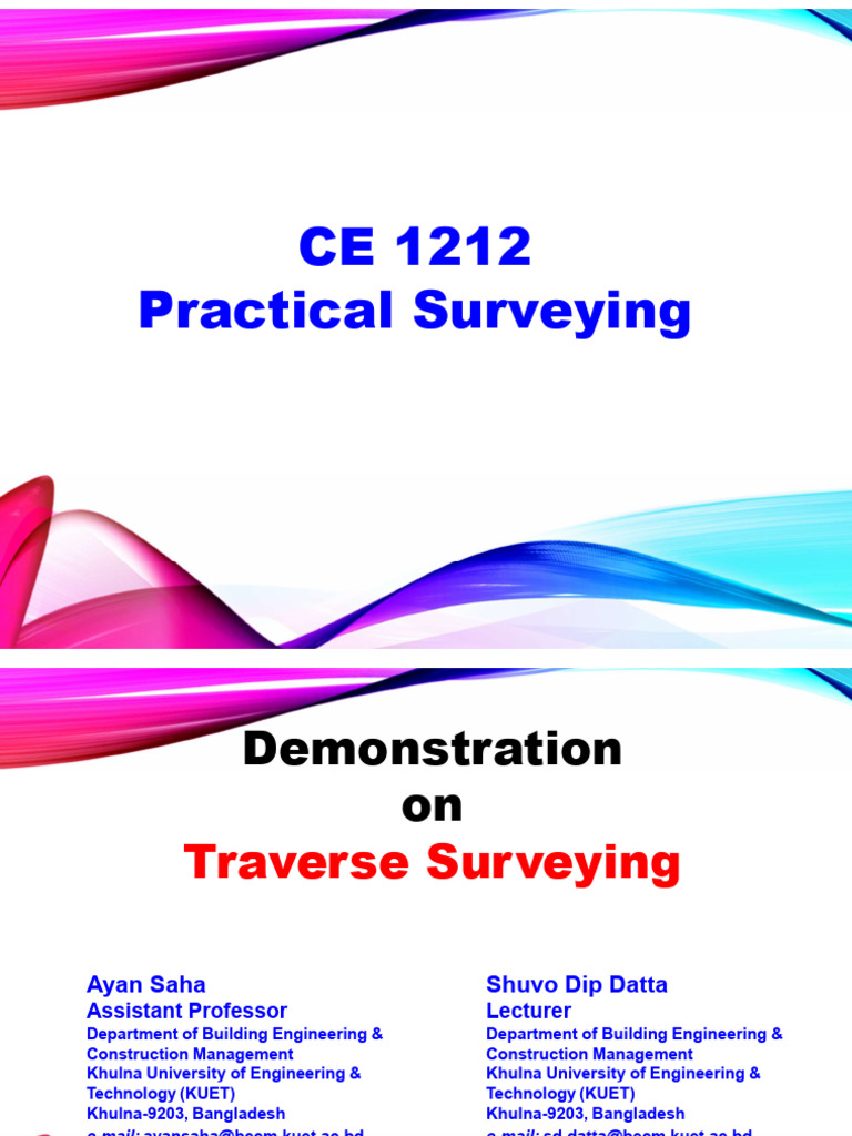 Traverse Survey 2k19-2k20 | PDF | Surveying