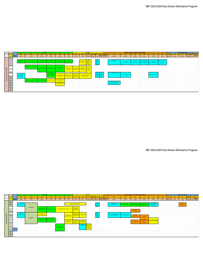 Iibf 24 25 Guz Sinav Programi Butunleme | PDF
