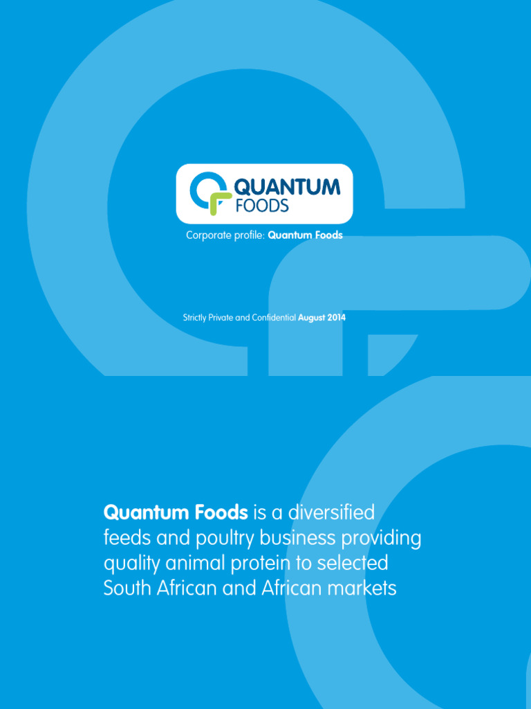 Corporate Profile Quantum Foods SA HARD | PDF | Broiler | Livestock