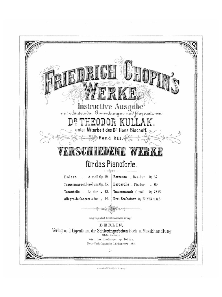 Frederick Chopin - Works Volume 13 Various Works | PDF