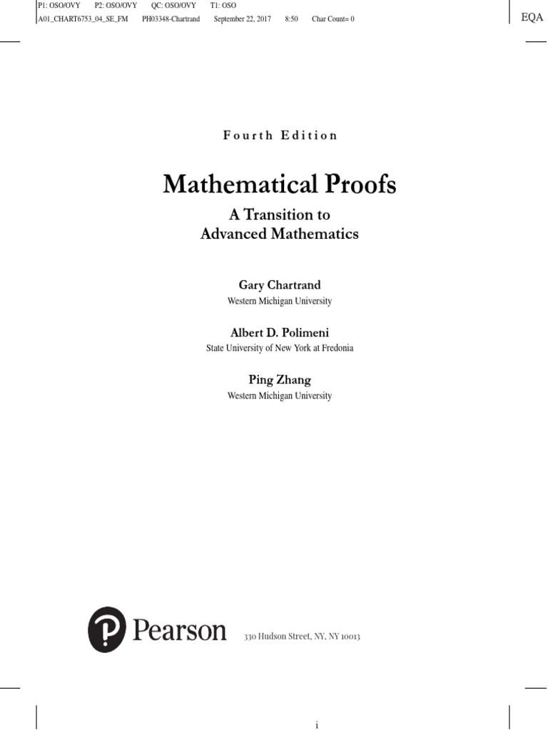 Mathematical Proofs: A Transition To Advanced Mathematics | PDF ...