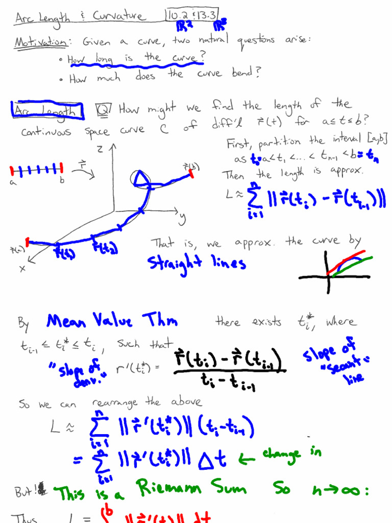 8 Arc Length and Curvature | PDF