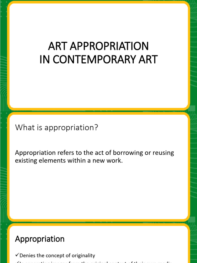 Art Appropriation Pdf