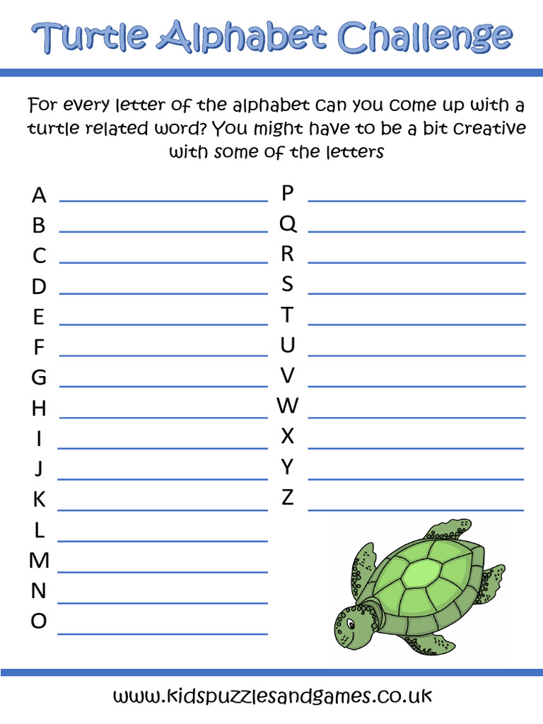 Turtle Alphabet Challenge | PDF