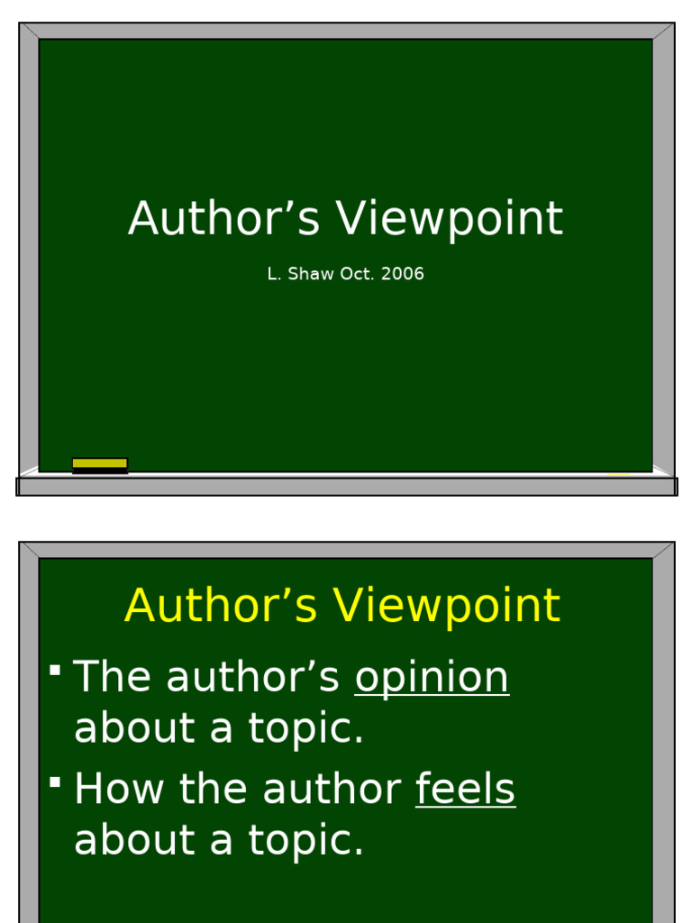 Authors Point of View | PDF | Flowers