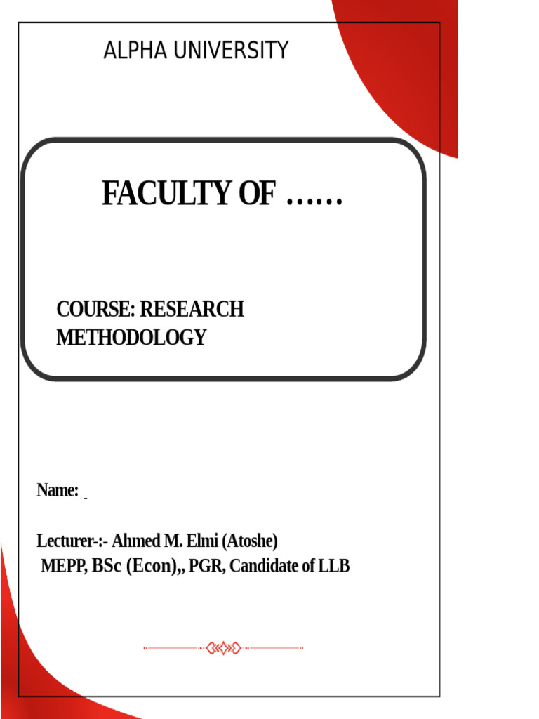 Research Methodology Pdf Methodology Sampling Statistics
