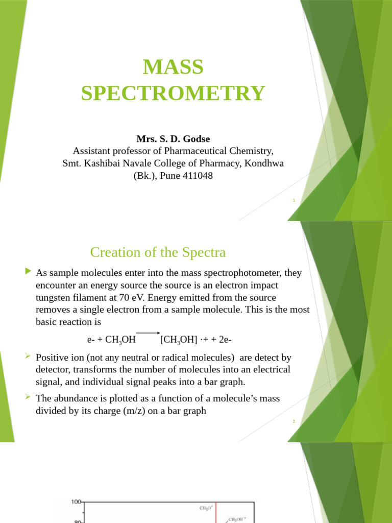 Mass spectrometry | PDF | Ion | Physical Sciences