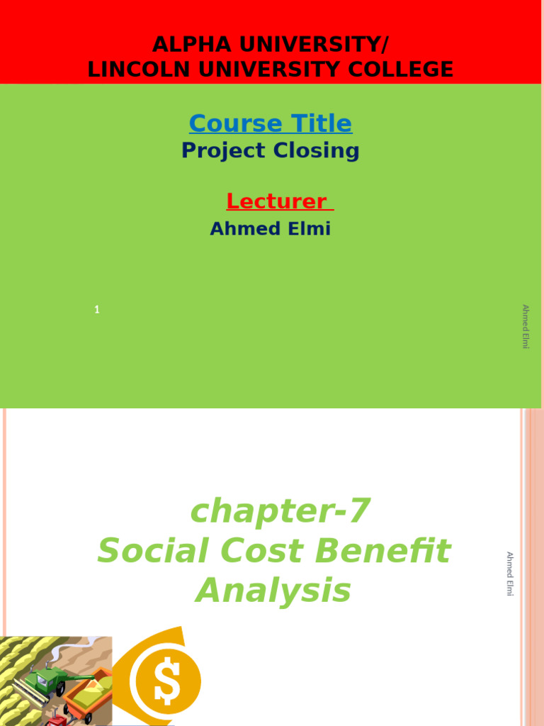 Project clossing.Ch-7-ppt | PDF | Cost–Benefit Analysis | Valuation (Finance)