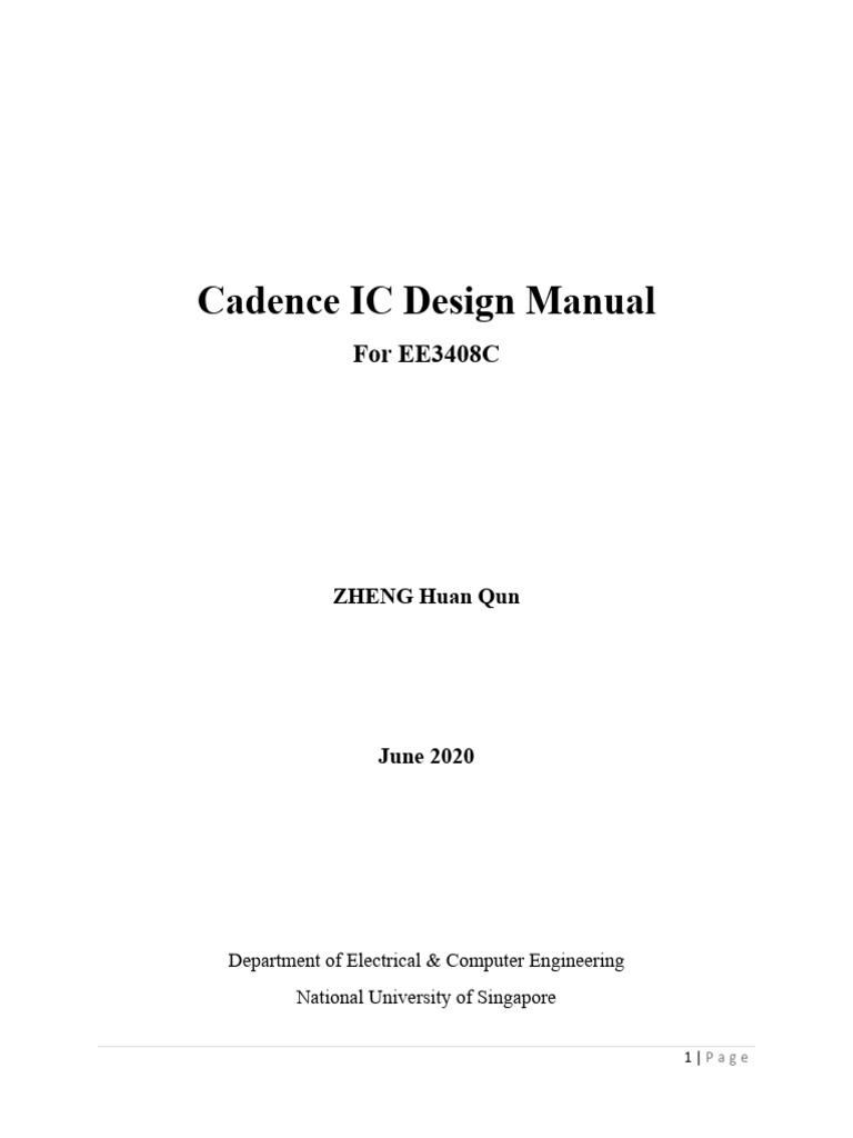 Simulation Manual With Cadence Tools | PDF | Electronic Circuits | Directory (Computing)