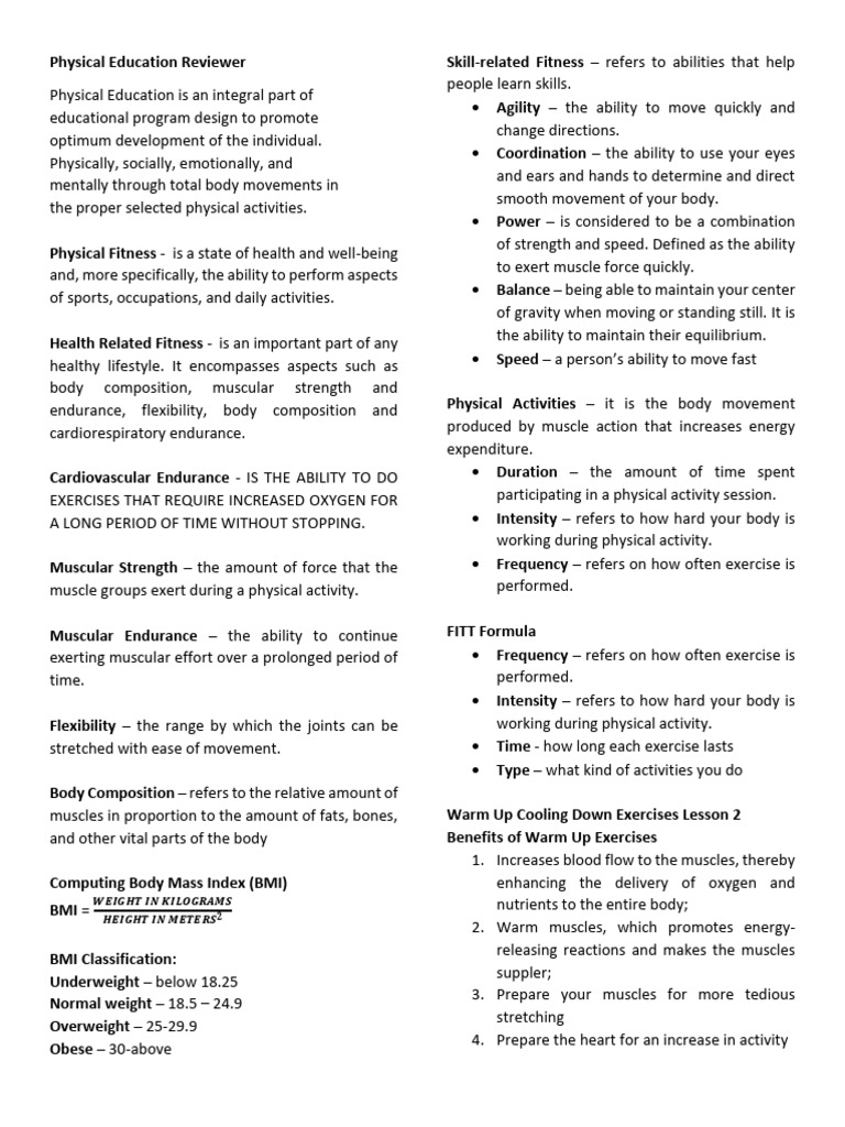 Comprehensive Physical Education Guide | PDF | Cell Membrane | Bicarbonate