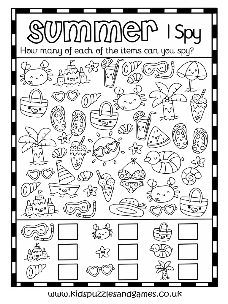 Summer I Spy Puzzle | PDF