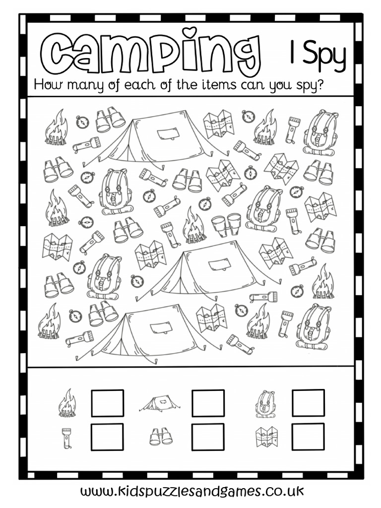 Camping I Spy Puzzle | PDF
