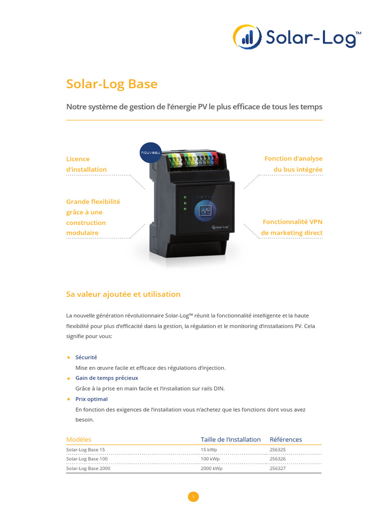 Solar Log Base 2000 1 | PDF | USB | Ethernet