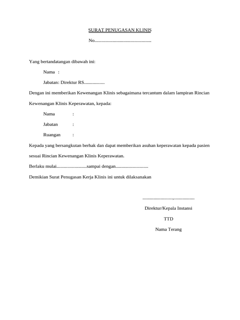 Format Surat Tugas | PDF