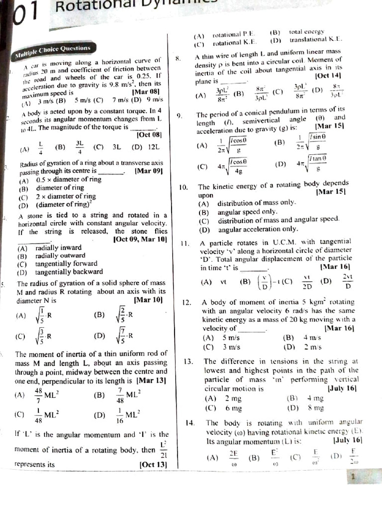 Board Question Answer PYQ Part 1 | PDF | Rotation Around A Fixed Axis ... Board Question Answer PYQ Part 1 | PDF | Rotation Around A Fixed Axis ...