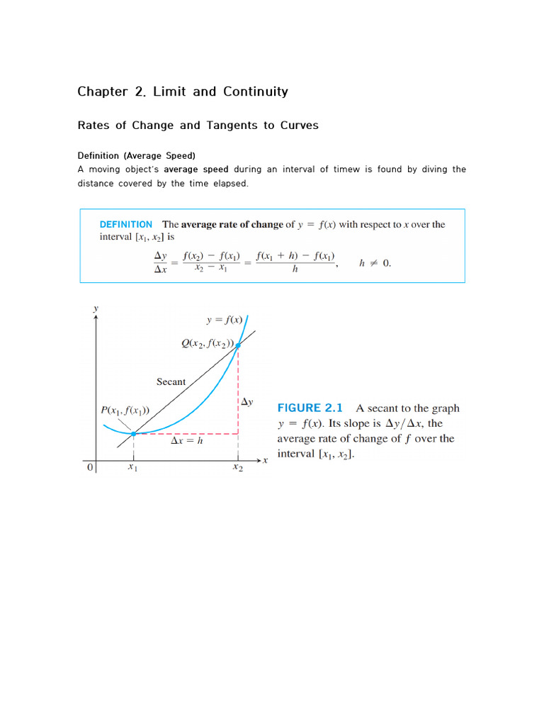 Chapter 2. Limit and Continuity | PDF | Asymptote | Continuous Function