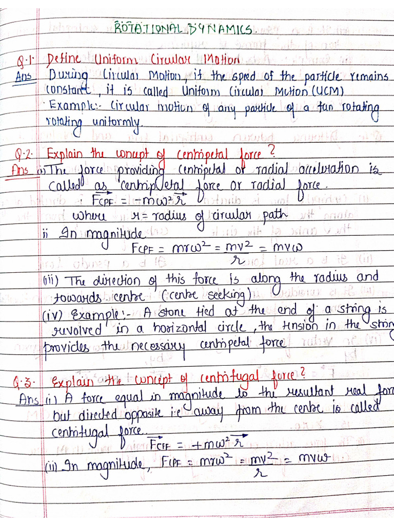 Rotational Dynamics - 1 | PDF