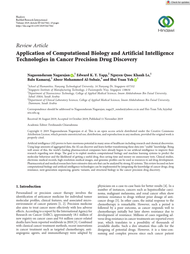 BioMed Research International - 2019 - Nagarajan - Application of CB ...