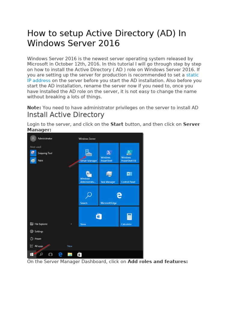 Active Directory Installation | PDF | Active Directory | Software