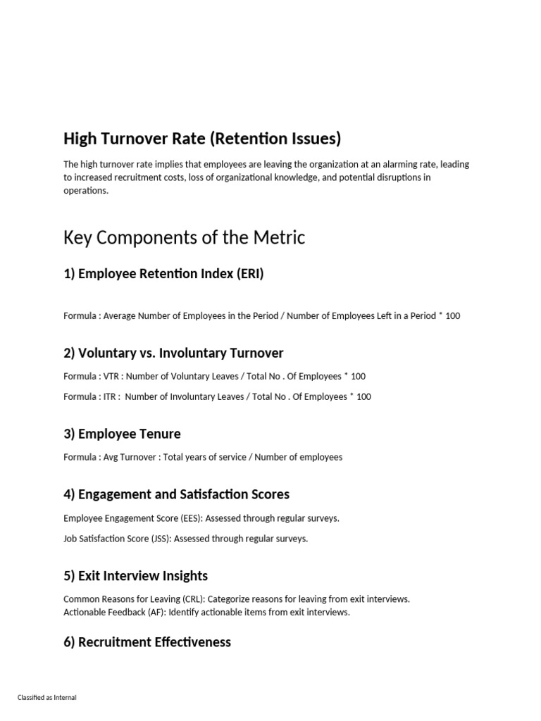 High Employee Turnover Analysis | PDF