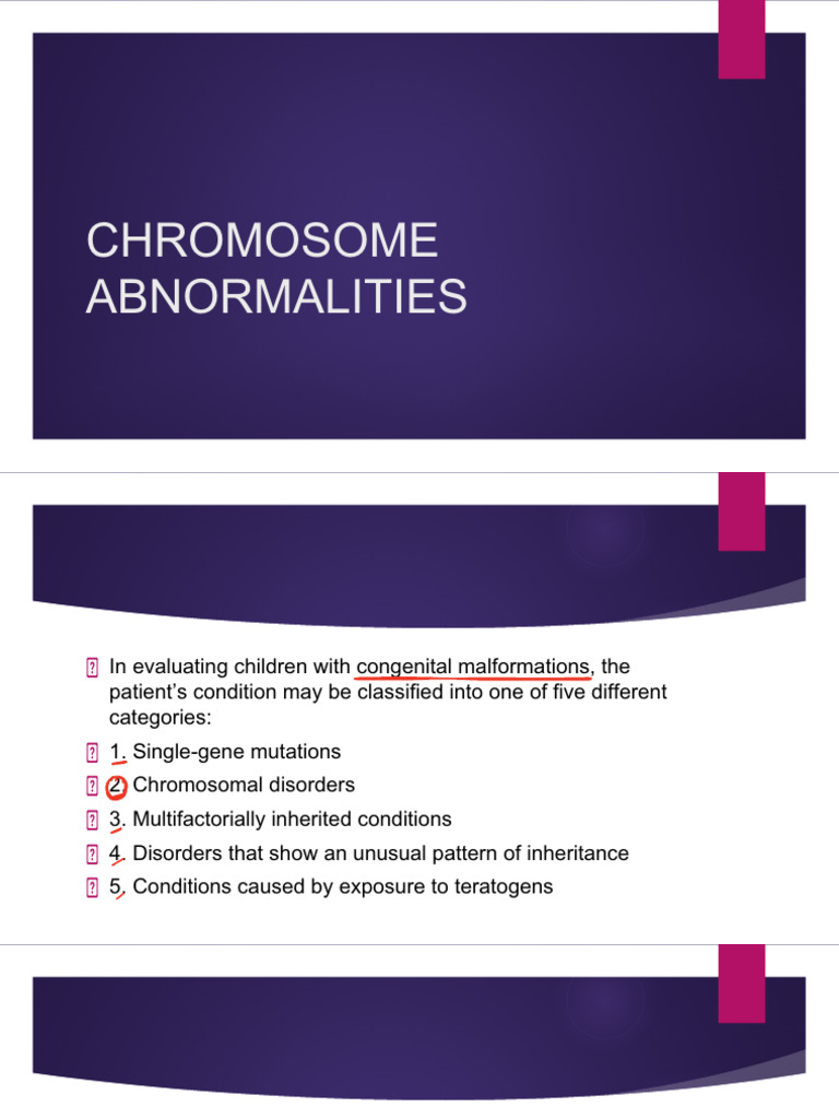 Approach To Genetic & Chromosome Abnormalities - DR Noor | PDF ...