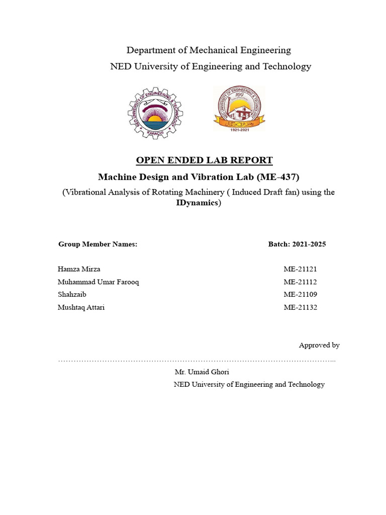 Mv Oel Report | PDF | Machines | Oscillation