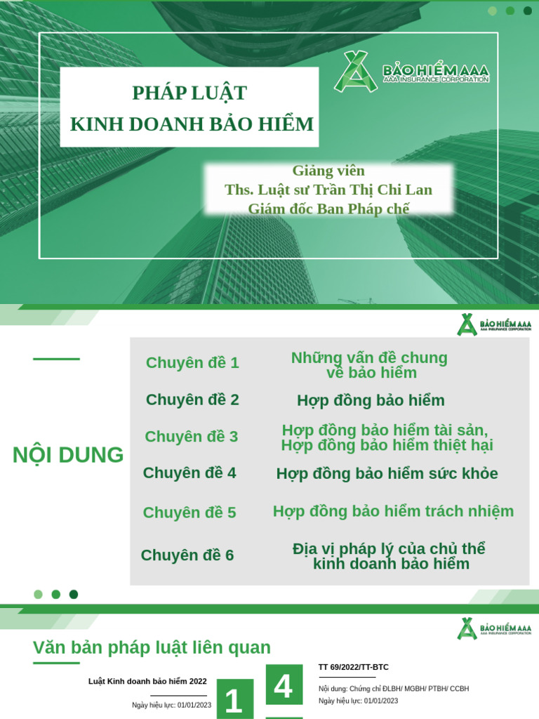 Slides Bai Giang Phap Luat KDBH | PDF