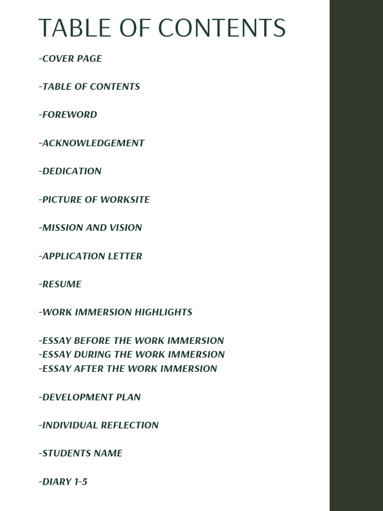 Beige Green Minimalist Aesthetic Table of Contents_20240505_130310_0000 ...