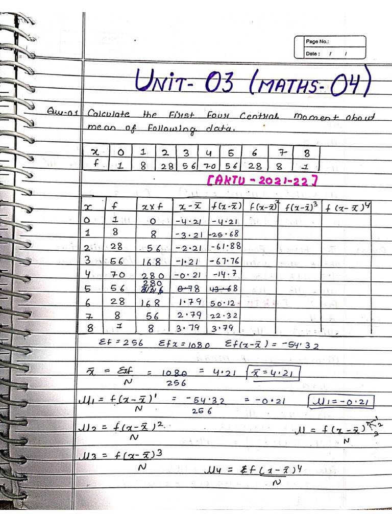 Unit 3 Maths 4 Pdf