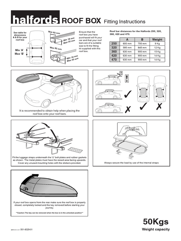 Roof Box Fitting and Safety Guide | PDF | Roof | Road