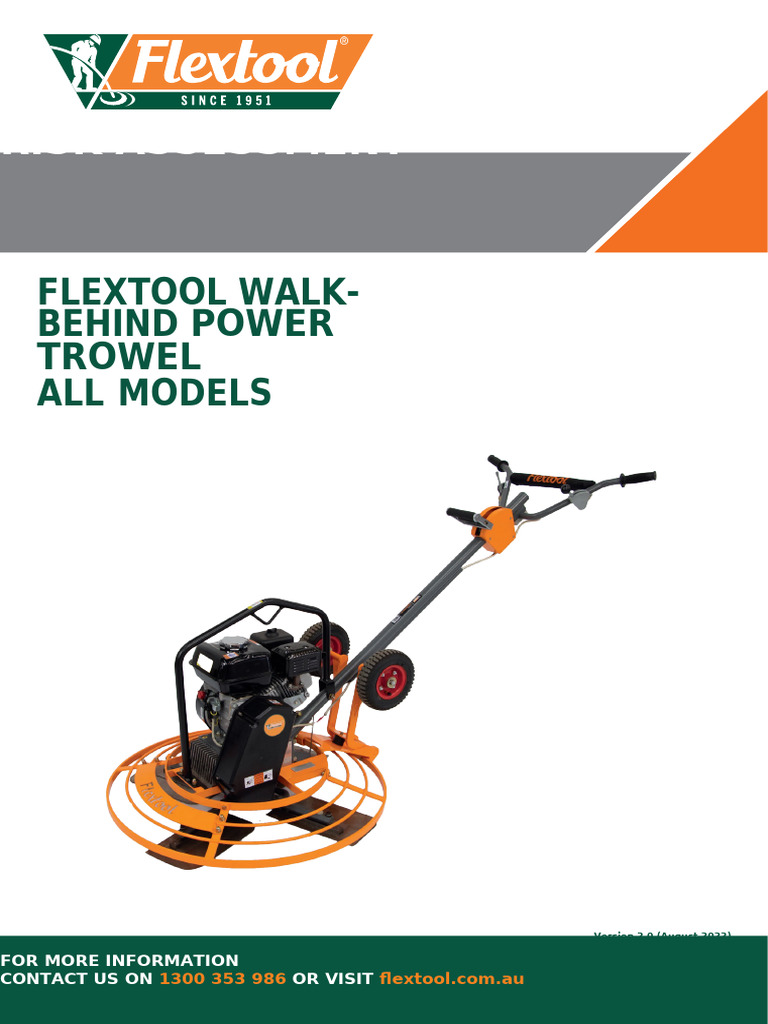 Risk Assessment Flextool Walk Behind Power Trowel v2 0 | PDF | Personal Protective Equipment | Risk
