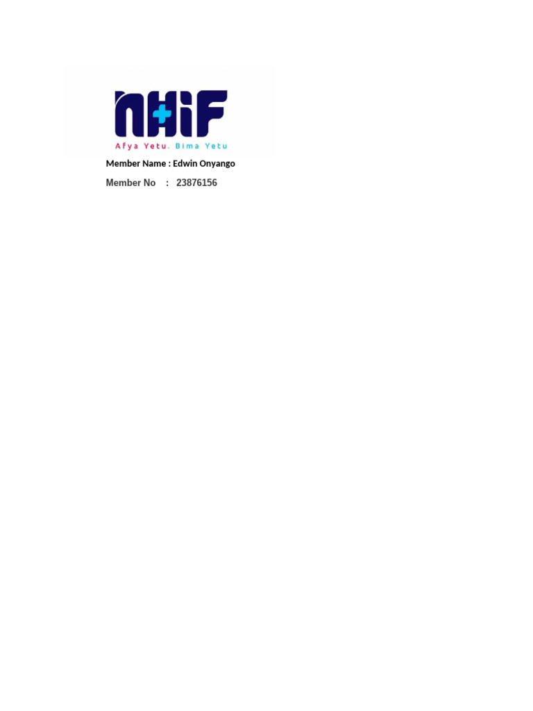 nhif | PDF